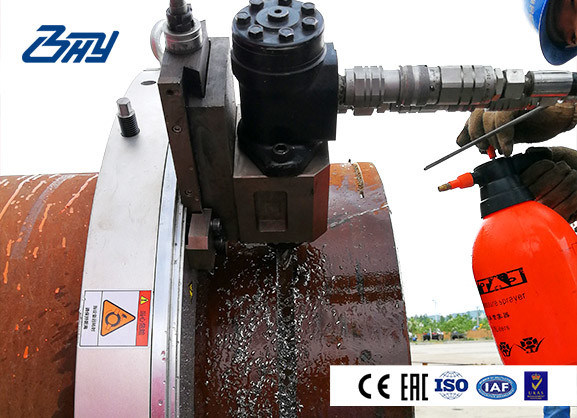 Clamshell Type Split Frame Pipe Cutting Machine Adjustable Bearing System